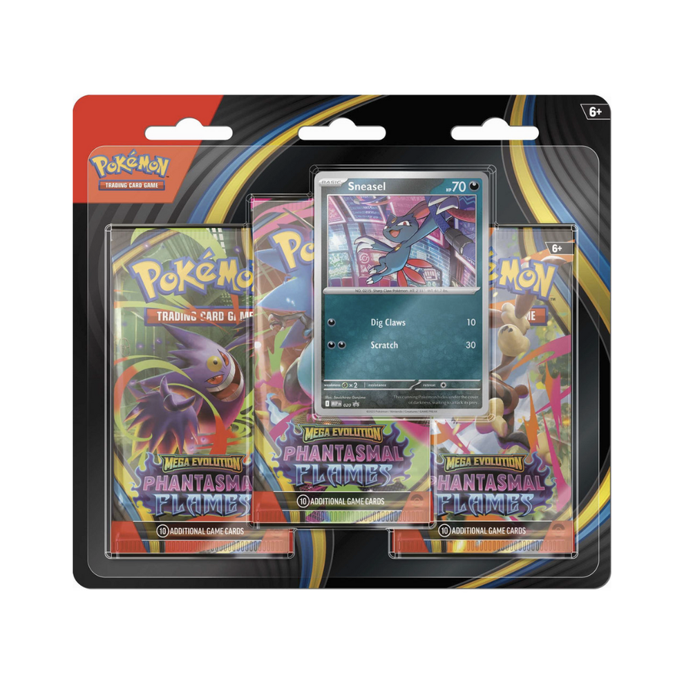 Pokémon TCG: Mega Evolution Phantasmal Flames 3 pack - Sneasel – PokéDecks
